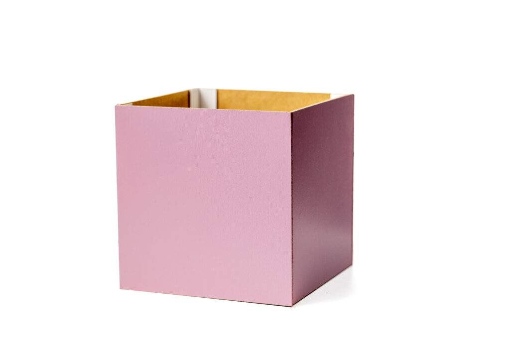 Cutie cub uni simpla medie 13/13/13 roz inchis - Melagri